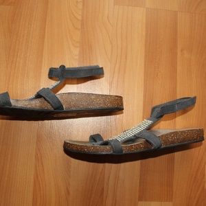 envy | Shoes | Envy Redondo Sz 7 Suede Leather Sandals Gray Boho | Poshmark